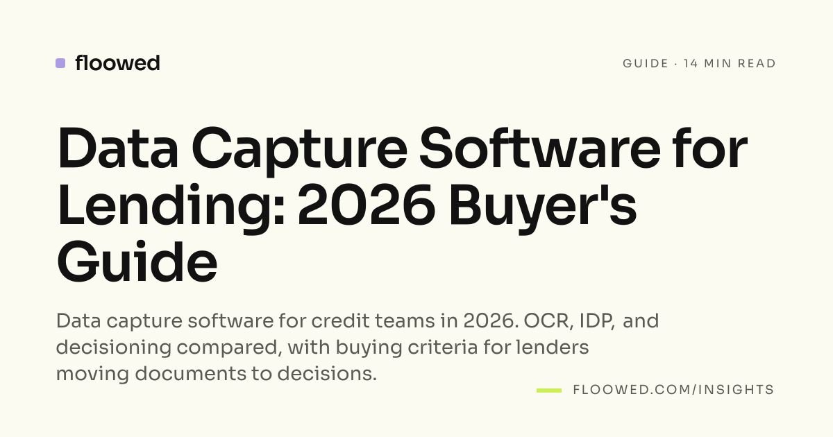 Data Capture Software for Lending: 2026 Buyer's Guide